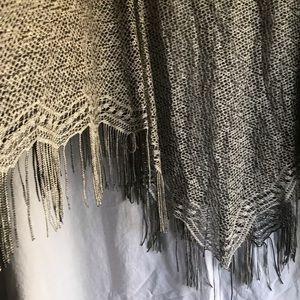 Accessory Street | Accessories | Metallic Gold Poncho | Poshmark